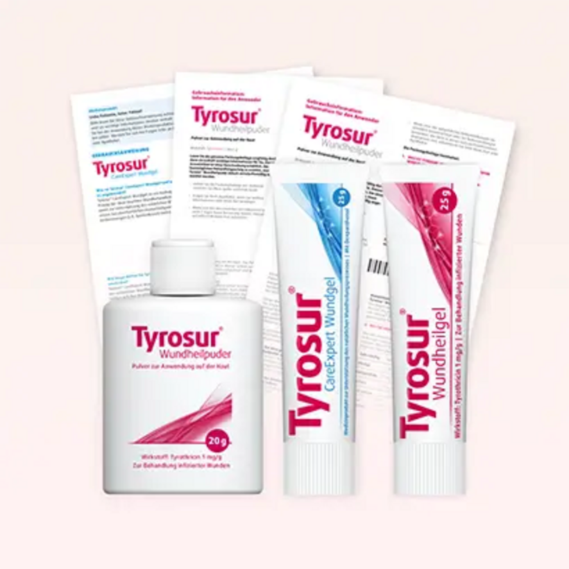 Tyrosur® Packungsbeilagen aller Wundpräparate | Tyrosur®